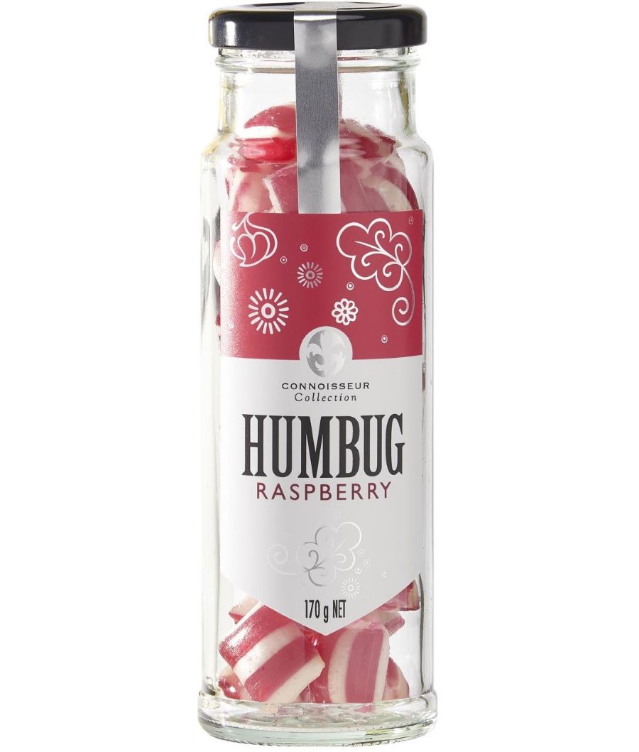Connoisseur Collection Raspberry Humbugs 170g – Nicerteas Gourmet Food