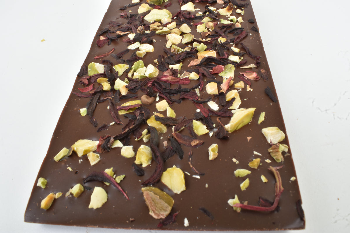 Charley's Rosella & Pistachio 70% Dark Chocolate Bar 85g x 10 ...